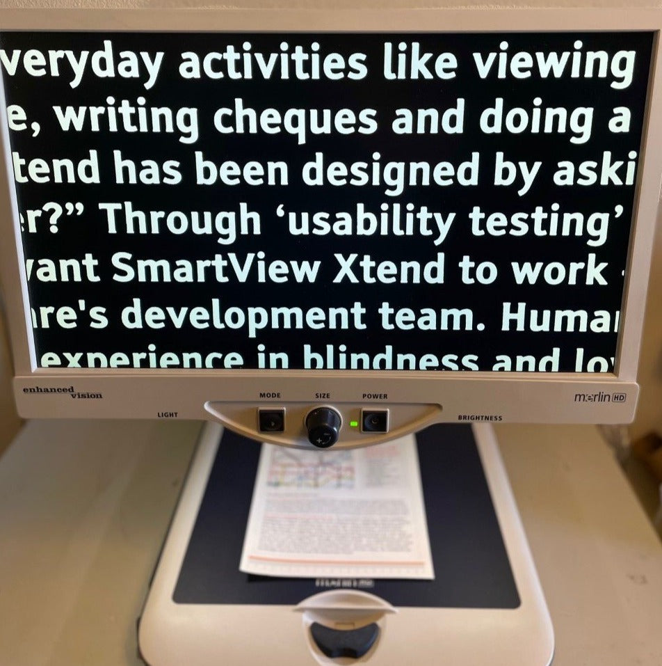 Enhanced Vision Merlin HD with 24" LCD on FLEX ARM Low Vision Video Ma ...