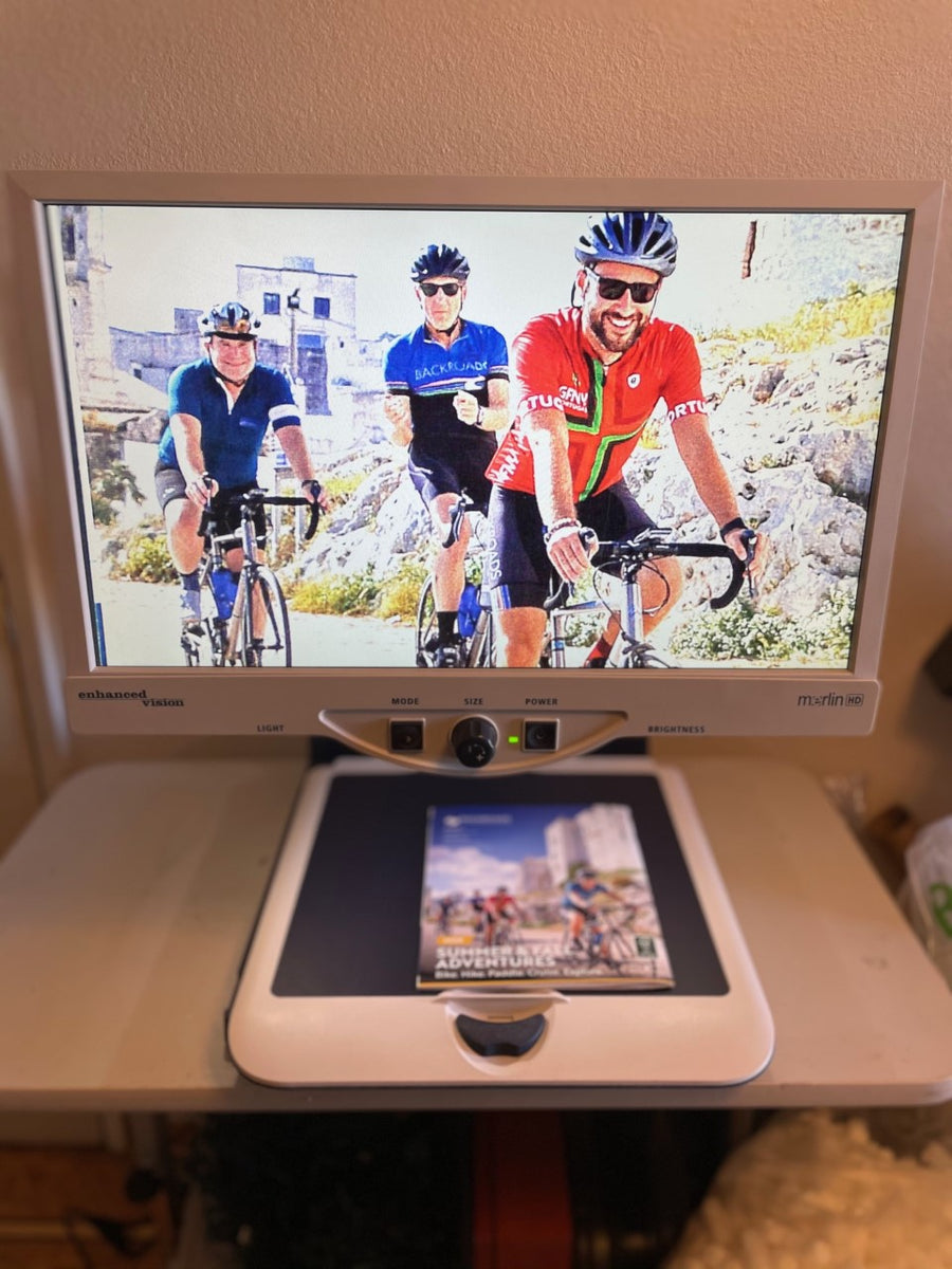 Enhanced Vision Merlin HD with 22" LCD on FLEX ARM Low Vision Video Ma ...